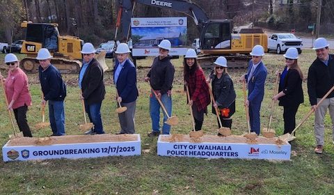 Groundbreaking Held for New Walhalla Police Station - 94.1 - The Lake ...